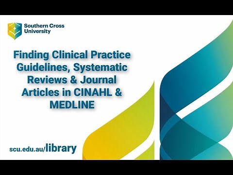 SCU Library - Finding clinical practice guidelines, systematic reviews and journal articles