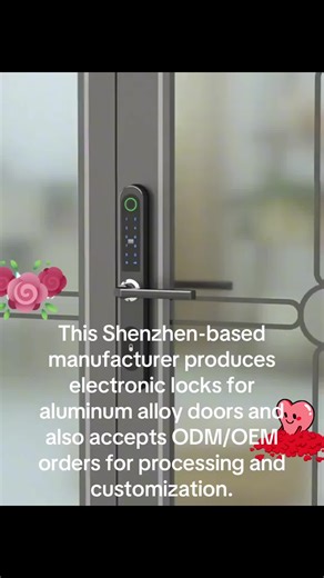 This Shenzhen-based manufacturer produces electronic locks for aluminum alloy doors and also accepts ODM/OEM orders for processing and customization.