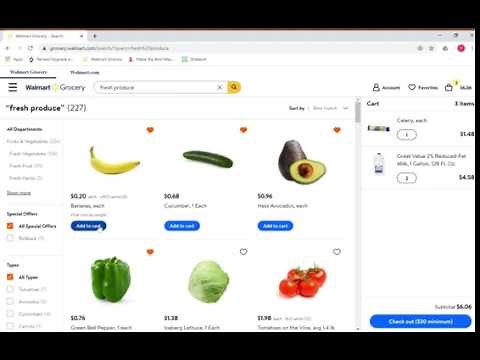 Order Groceries Online through Walmart or Smith's