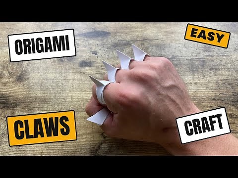 CLAWS ORIGAMI STEP BY STEP - EASY CRAFT TUTORIAL | DIY WOLF CLAWS COSPLAY | WOLVERINE CLAWS ORIGAMI