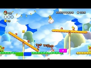 New Super Mario Bros. U -- 1-Up Shell Connection in Seesaw Shrooms