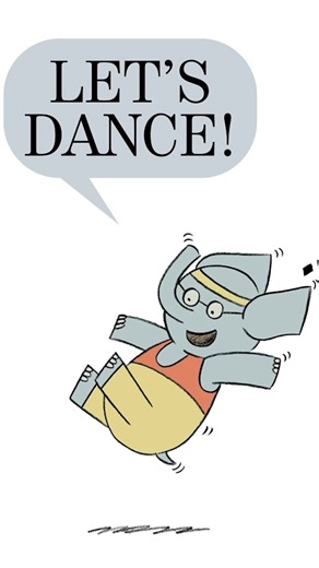 🩰 Can elephants dance? Piggie sure thinks so! See if Gerald can find his groove—watch the full read-aloud on our YouTube channel! 🐘🐷 #MoWillemsWorkshop | Mo Willems Workshop