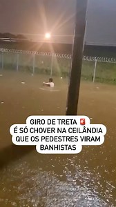 Mano do céu Tá caindo o mundo na Ceilândia Se liga que perto da estação Guariroba tá sendo possível nadar! Isso mesmo!!! Quem aí lembra do vídeo do tiozinho andando com a prancha de surf na rua essa semana ? O cara tava mais que prevenido e a gente não entendeu o que ele ia fazer | Ceilândia Muita Treta