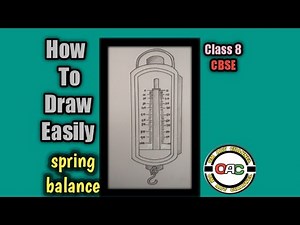 Spring balance diagram / spring balance drawing / how to draw spring balance / spring balance
