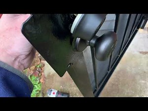 Kwikset Brand Dead Bolt Installation on Gate House Metal Security Door Tutorial (Kwikset Dead Bolt]