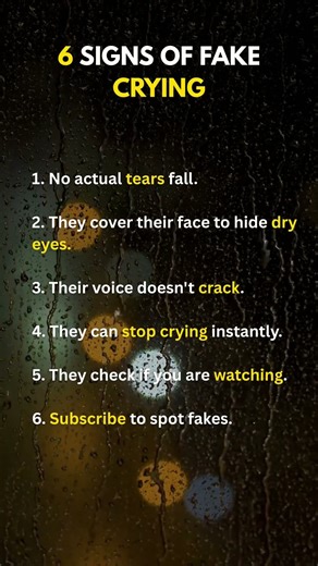 How To Know If Someone Is Faking Tears (Dark Psych) 😭 #shorts