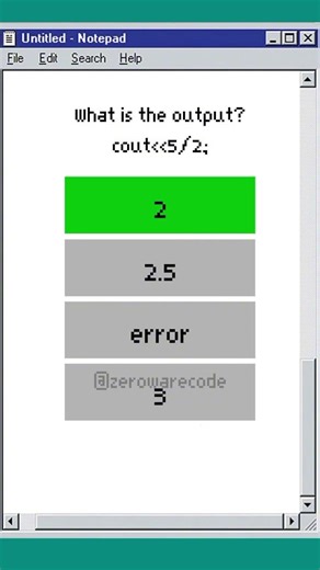 Quizero! 1 (C++) #basic #cplusplus #cplusplusprogramming #basiccoding #viralshorts #foryou