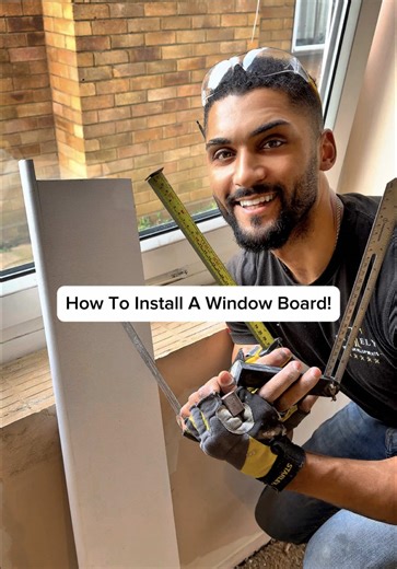 How To Install A Window Board! #DIY #HomeRenovation #buildersoftiktok #fyp #Carpentry