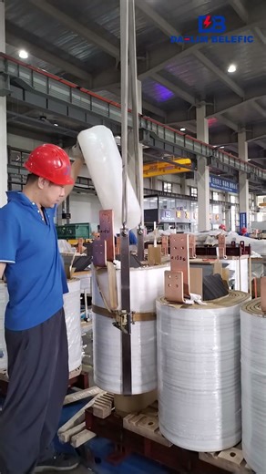 Assembling Transformer Windings onto the Core ⚡ Step-by-Step Inside the Factory!