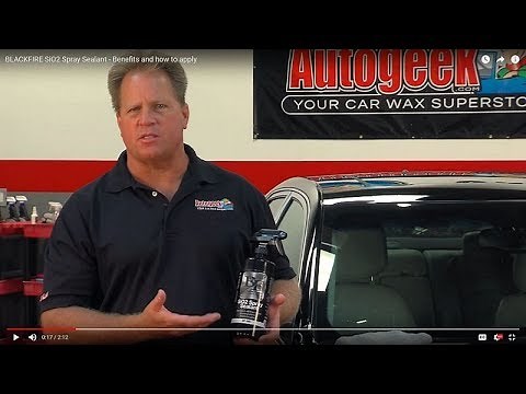 BLACKFIRE SiO2 Spray Sealant - Benefits and how to apply