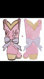 Cowgirl Boots, Sketch Stitch, Coquette Embroidery Design Files - Etsy