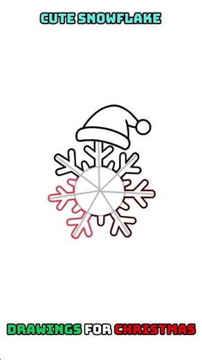 How to draw a snowflake drawing easy #cutedrawingseasy #christmas2025