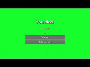 Minecraft death | Green Screen Chroma | No Copyright