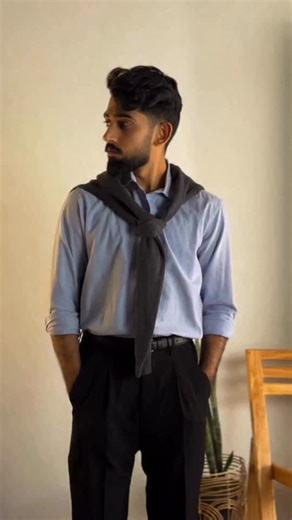AUN MUHAMMAD | Men's fashion on Instagram: "Here is how to ACTUALLY tie your sweater! Tying your sweater around the neck is a great way to add more detail to your outfit and to look more fashion forward. But it can also ruin your outfit if you don’t do it right. Here is your tutorial on how to tue your sweater the right way so it increases your outfit points rather than making it look sloppy. Tutorial | fashion hacks | sweater tying tutorial | mens fashion tutorial | mens hacks | winter fashion 