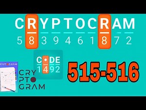 CRYPTOGRAM Word Logic Puzzles level 515 516
