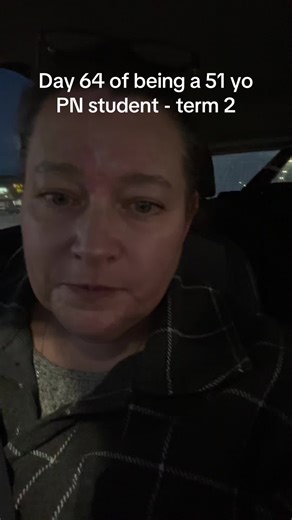 It’s a no makeup, kid was texting about their crazy cab ride at 3am, class at 8, tired kind of day. #backtoschool #maturestudent #lpn