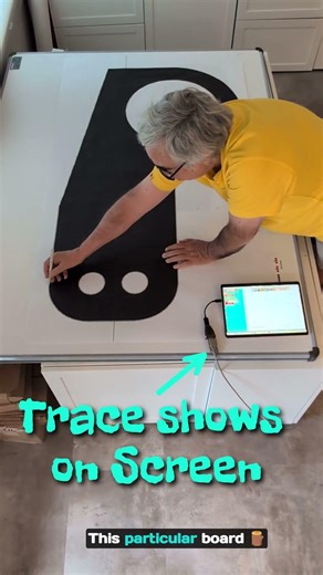 Trace a large pattern for a CNC cutting machine #fabrication #plasmacutting #lasercutting