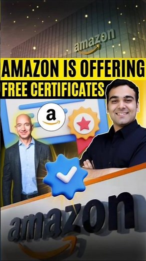 Amazon FREE Courses with Certificates 🔥✅ #shorts