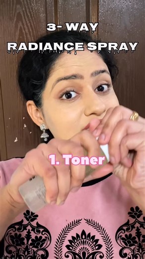 TAMANNA KOCHAR|Makeup Artist| Ludhiana, Punjab on Instagram: "This serum spray gives you cleberity makeup look 🎀❤️ comment link 🔗 [use as toner, serum , setting spray] #reelitfeelit❤️❤️ #shorts #makuplover #makeupartist #wakeupandmakeup #makeupbytamannakochar #trendingreels"