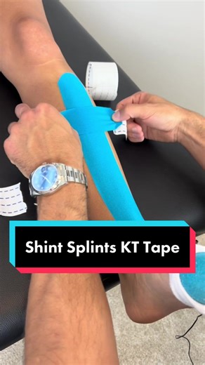 Shin splints pain relief #physiotherapy #physiomike #shinsplints #kttape #learnontiktok #fyp #foryou