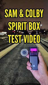 This is Sam and Colbys XPLR Spirit Box, I'm testing it out at the haunted train station to see how it performs. Let me know your thoughts. #hauntedplaces #Paranormal #spiritbox #samandcolby #ghosthunting | AJTrueCrime