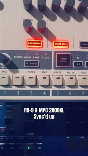 Behringer RD-9 & MPC 2000XL Sync’d up