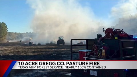 Gregg County firefighters contain 10-acre grass fire