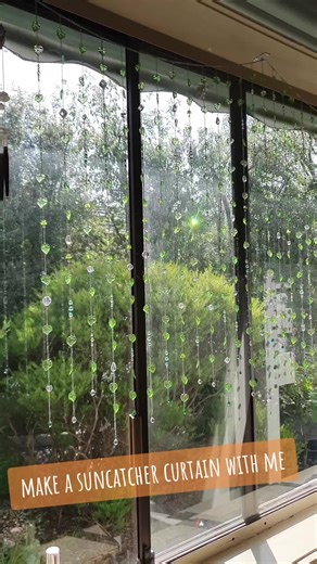 DIY Beaded Suncatcher Curtain Tutorial