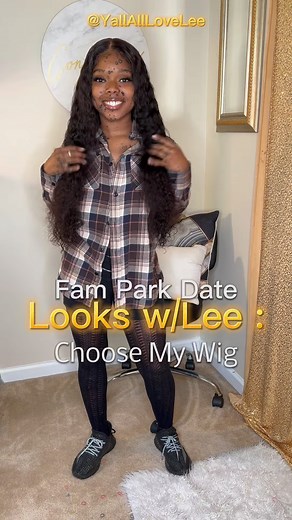 🛝Family Park Date: I just wanted to throw on something be comfortable and go even stole my mann flannel 😅! Anyways Which wig would you choose ! & Remember its The Luxury of “Boldly” - A Glueless Wig Put On & Styled In Less Than a min - Lace Pulled Back Blended Well ✅ No Lifting ✅ Secured Comfortably ✅ Wet n Go ✅ What Is It For You❔❔ 👑Hair Length: 14’ & 24’ 👑Hair Texture: Curly 👑Hair Density: 180% 👑Hair Orgin: Raw Indian 👑Cap Construction:Glueless lace front wig with strap 👑 Lace : 5x5 Cl
