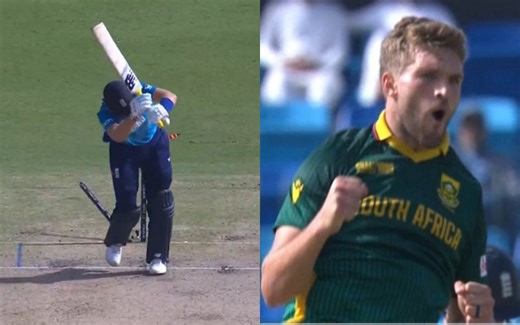 Video of the Day - Champions Trophy 2025: Joe Root misjudges Wiaan Mulder's straight ball to have stumps rattled
