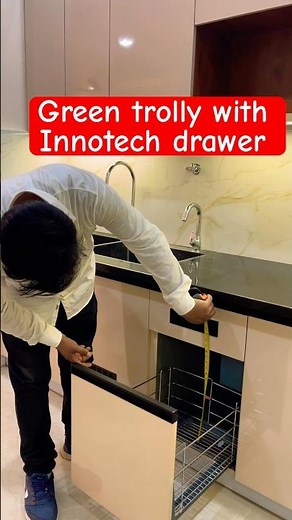 Modular Kitchen में Green Trolley के साथ 4 Inch Innotech – Perfect Combination! #InteriorPM