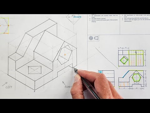 How to draw an Isometric Drawing - HSE | Page 7-9 | Grade 10