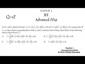 JEE Advanced 2019 Math Paper 1 (Q 12) solution | IIT JEE Maths | #jeeadvanced2019 #projecteducation