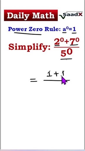 Power Zero Rule Explained in 5 Seconds | Super Easy Math Trick