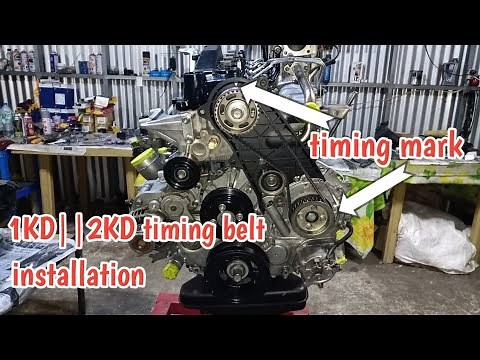 1KD||2KD||timing belt installation||timing mark