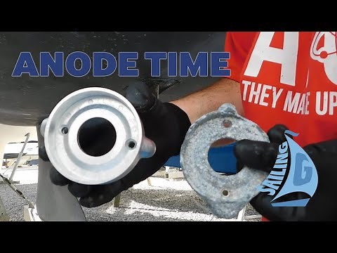 Anode replacement on Volvo 120S Saildrive. (02)