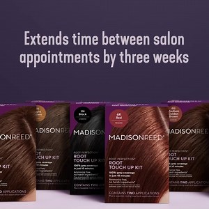 NEW Root Perfection™ gives you 100% gray coverage in just ten minutes, extending the time between salon appointments by three weeks. Available in eight shades. | Madison Reed