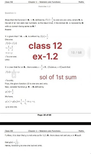 #class 12th ex 1.2 sol of 1st sum #ytshorts