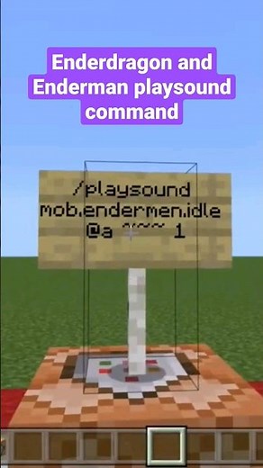 How to use enderdragon and enderman playsound command #short