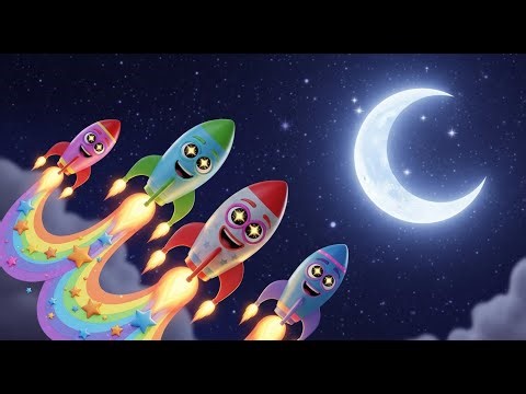 Counting Rockets to the Moon 🚀🌙✨ | Numbers Song for Kids | Learn Counting 1 to 10