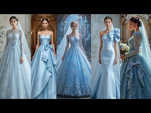 A Perfect Luxury Wedding Dress for Modern Brides 💙 Baby Blue #WeddingDress #BridalGown #ModernBride