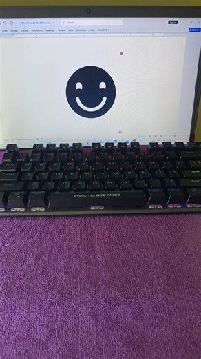 Sad Face MS WORD UNICODE (2639 ) #keyboard #typing #laptopvspc#asmr #keyboardshortcuts #wordtips