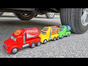 Running Over Stuff With a Car | Car vs Colorful Toys and Slime - Crushing Things With Car ASMR