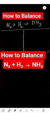How to Balance N2 + H2 → NH3 | Easy Steps to Balance Ammonia Formation Equation