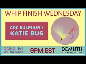 How To Fly Tying: CDC Sulphur --Live on Whip Finish Wednesday