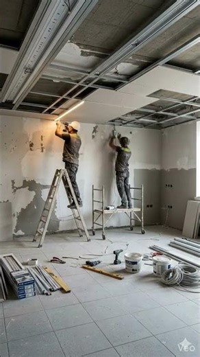 INSANE Ceiling Makeover 🔥 LED Luxury Room Transformation You Won’t Believe!