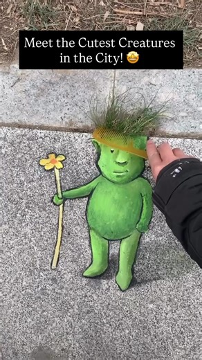 5.2K views · 218 reactions | ✨ Tiny creatures, big smiles! These charming street art pieces bring cracks and corners to life with playful animals, whimsical scenes, and just the right touch of magic. From watering flowers to fishing in a painted pond, each creation invites you to pause, smile, and believe in a little everyday wonder.  Art credit: tangzixi4 (Döuyin) | Enjoy Music and Arts | Facebook