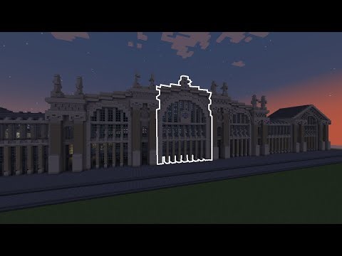 how to build a realistic train station in minecraft part 1