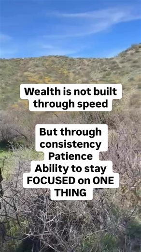 Everyone wants wealth… FAST. But real wealth is never built on speed.” “Look around. The people chasing quick money… are usually the ones starting over again and again.” “Real wealth is quiet. It grows slowly. Day by day. Decision by decision.” “Small habits. Smart choices. Patience when others rush.” “If it comes fast… it usually leaves fast.” “If you believe wealth is built with patience, not pressure… Follow for more mindset shifts about money and growth.”