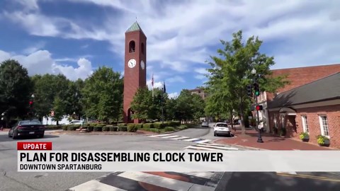 Spartanburg officials address concerns about disassembling clock tower